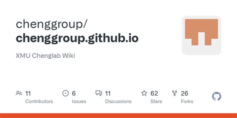 GitHub Chenggroup Chenggroup Github Io XMU Chenglab Wiki