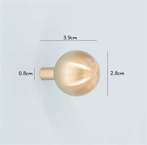 Brass Knobs Round Knob Small Cabinet Door Knobs Dresser Pull Etsy