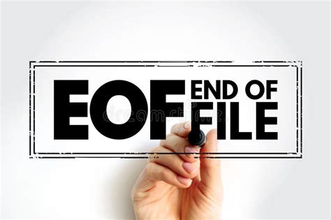 Eof End Of File Is A Condition In A Computer Operating System Where No More Data Can Be Read