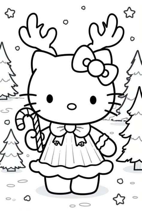 Cute Hello Kitty Free Coloring Page For Girls Hello Kitty Colouring
