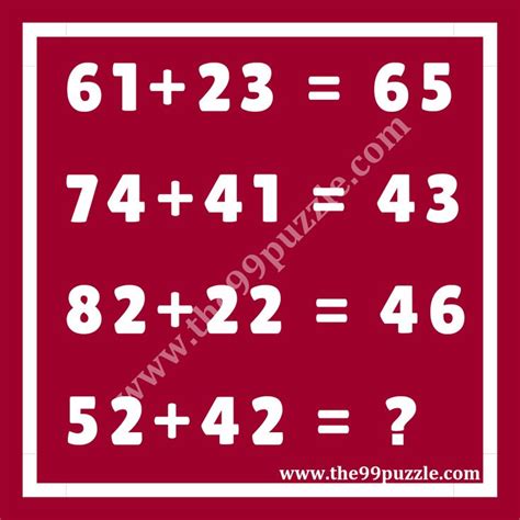 Quick Math Puzzle Questions With Answers Test Your Logic Skills