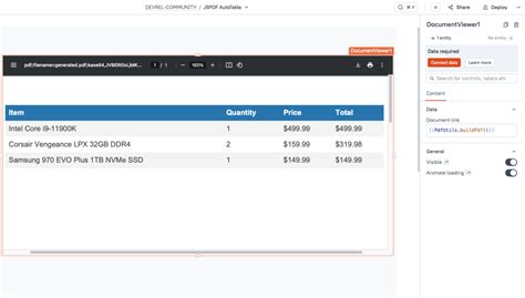 Data Driven Pdf Generator With Jspdf And Autotable Appsmith Community Portal