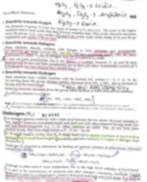 SOLUTION The P Block Elements Group 15 Elements Chemistry Study Notes Studypool