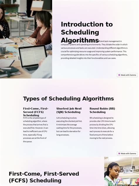 Introduction To Scheduling Algorithms Pdf