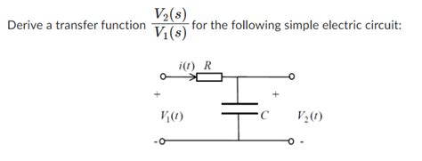 Solved Derive A Transfer Function V1 S V2 S For The Chegg Com
