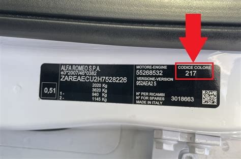Come Trovare Il Codice Colore Dellauto