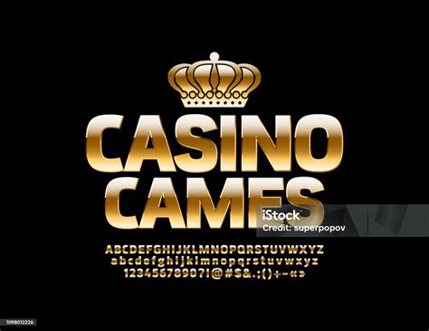 벡터 크라운 로얄 카지노 게임 상징입니다 골든 알파벳 문자 숫자 및 기호 카지노에 대한 스톡 벡터 아트 및 기타 이미지