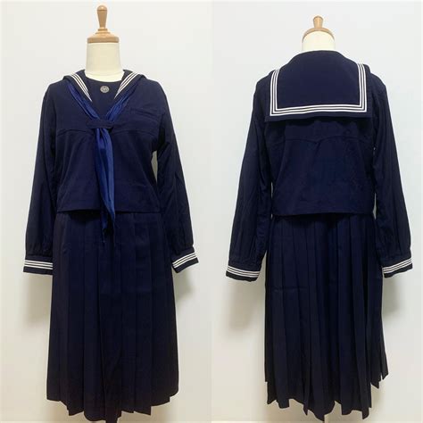 制服市場 東京都 大きいサイズ 学習院女子中等科・高等科 冬セーラー服・スカート・ベスト・指定スカーフ 4点セット