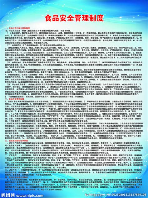 食品安全管理制度规章设计图psd分层素材psd分层素材设计图库昵图网
