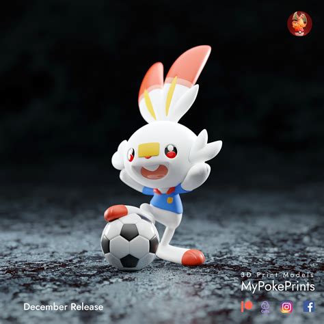 Archivo Stl Soccer Scorbunny Modelo Ya Preparado・modelo De Impresora