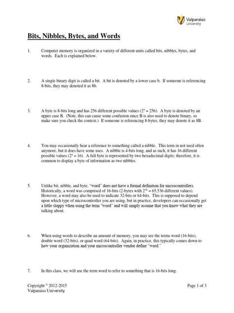 What Are Bits Nibbles Pdf Bit Byte