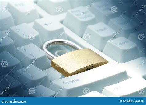 Lock And Keyboard Stock Photo Image Of Communicate Stop 1599862