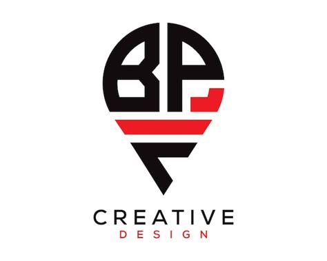 Premium Vector BPF Letter Location Shape Logo Design