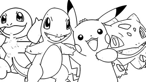 Squirtle And Pikachu Coloring Page