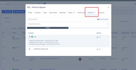 Lead Checklist Module For Perfex Crm By Halilaltndg Codecanyon