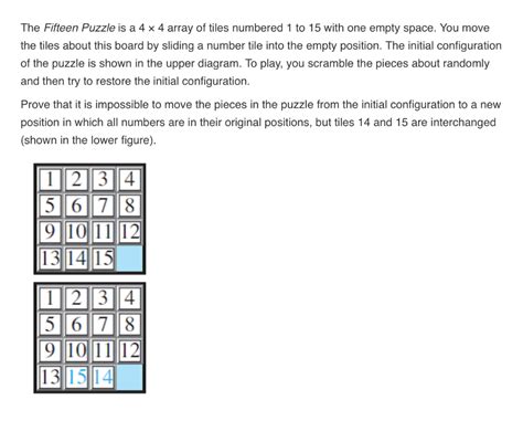 Solved The Fifteen Puzzle Is A 4 X 4 Array Of Tiles Numbered