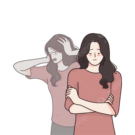 Schizophrenia And Mental Disorder Concept Schizophrenia Mental Woman Png And Vector With