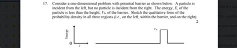 solved 7 consider a one dimensional problem with potential