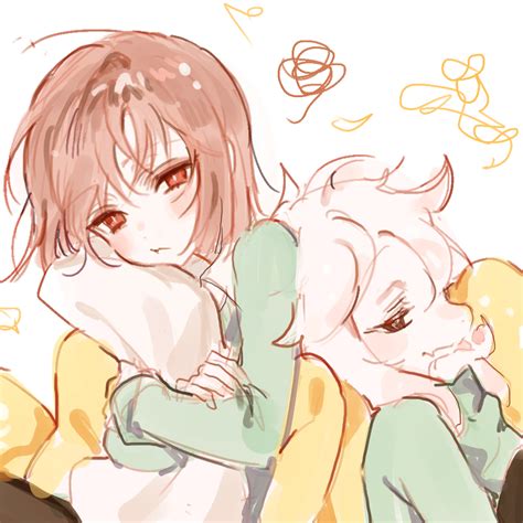 Chara And Asriel Dreemurr Undertale Drawn By M V Danbooru