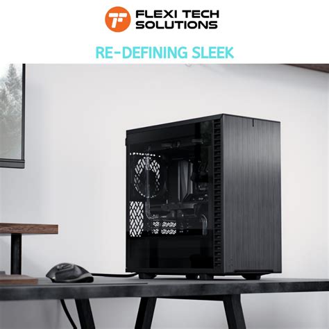 Fractal Design Define 7 Mini Black Solid Black Tg Light Tint Matx Pc Desktop Casing Flexi Tech