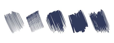 손으로 그린 텍스처 흑백 스트로크와 음영 부화 사각형 모양 검은 연필 또는 잉크 드로잉 템플릿 두껍거나 얇은 선으로 최소화된 추상 적부화 벡터 낙서 세트 개체 그룹에 대한