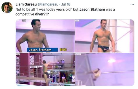 Check Out Jason Statham As A Top Level Diver Years Before Becoming