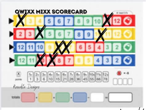 Qwixx Mixx Printable Scoresheets Qwixx Mixx Scorepad Qwixx Mixx Scoresheet Qwixx Mixx Quixx Game