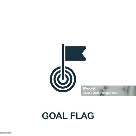 목표 플래그 아이콘입니다 템플릿 웹 디자인 및 인포 그래픽을위한 흑백 간단한 성공 아이콘 포부에 대한 스톡 벡터 아트 및 기타 이미지 Istock