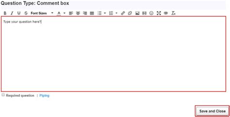 Enquete Comment Box