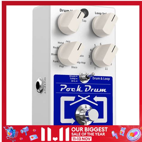 Ammoon 3 Modes Pockdrumand Loop Guitar Effect Pedal 11 Drum Styles 11