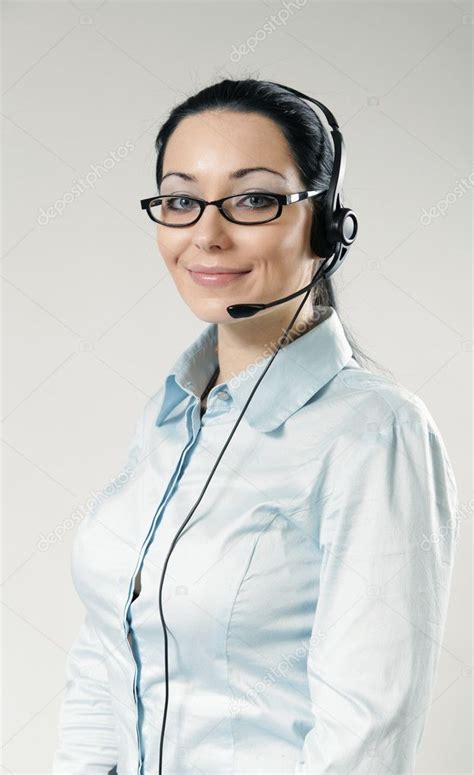 Sexy Smiling Call Center Operator Portrait Stock Photo By Sellingpix 31419207