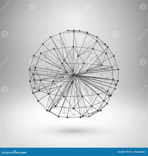 Wireframe Mesh Polygonal Sphere Stock Vector Illustration Of Business Abstract