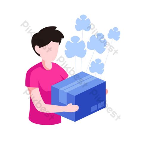 Cartoon Postman Element Png Images Ai Free Download Pikbest