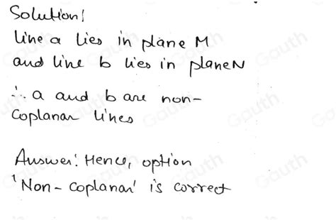 Solved Consider The Diagram Lines A And Dare Non Coplanar E Parallel