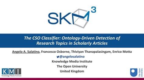 The Cso Classifier Ontology Driven Detection Of Research Topics In