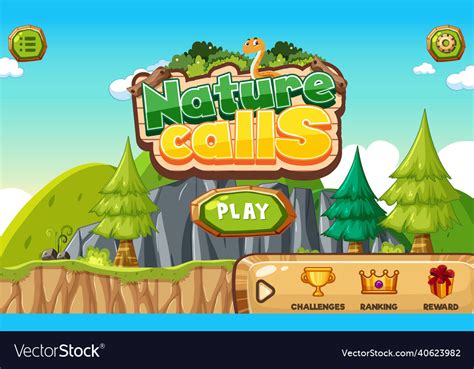 Platform Game User Interface Design Royalty Free Vector