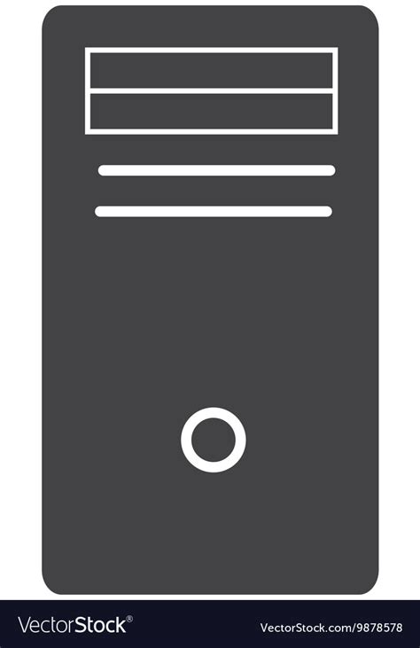 Cpu Computer Tower Icon Royalty Free Vector Image