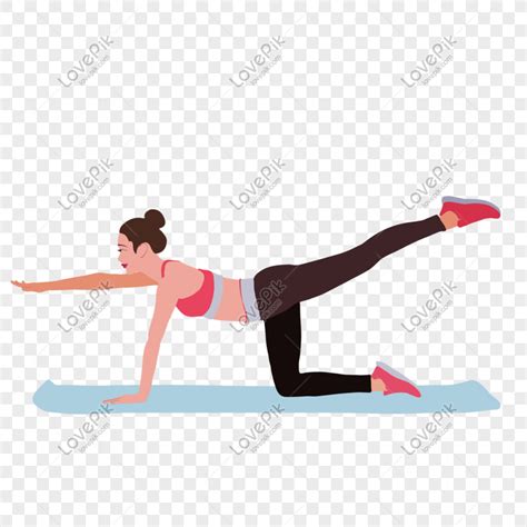 여성 요가 운동 벡터 Png 일러스트 무료 다운로드 Lovepik
