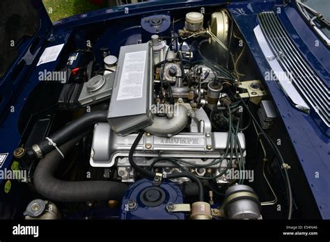 A V8 Engine In A Car Stock Photo Alamy