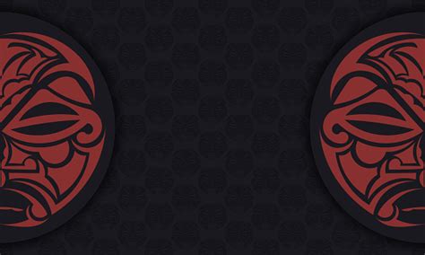 정치계 스타일의 장식으로 얼굴이있는 엽서의 디자인 신장식의 마스크와 로고를위한 장소와 검은 벡터 배경 마야에 대한 스톡 벡터 아트 및 기타 이미지 Istock