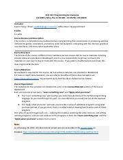 CSCI 133 Python Programming Course Overview Course Hero