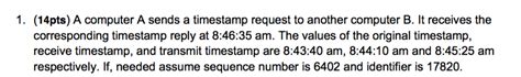 Question Show The Content Of The ICMP Timestamp Chegg