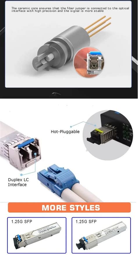 Gcabling 1 25g Fiber Transceiver Module 1310nm Sm Lc Duplex 2km Sfp Transceiver Gcabling