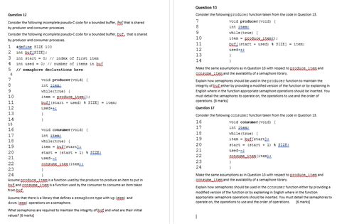 Question 13 Consider The Following Producer Function
