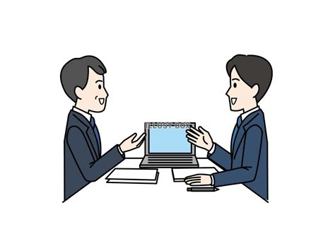 無料イラスト 取引や打合せをするビジネスパーソンのイラスト