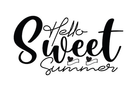 Hola Dulce Verano Vector Premium