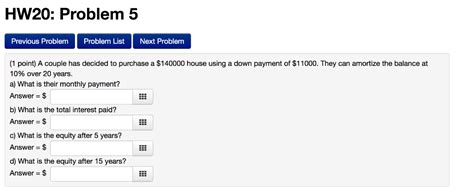 Solved HW20 Problem 5 Previous Problem Problem ListNext Chegg Com