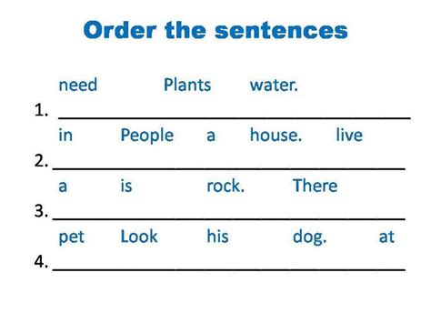 Order The Sentences Free Online Worksheet Live Worksheets Worksheets Library