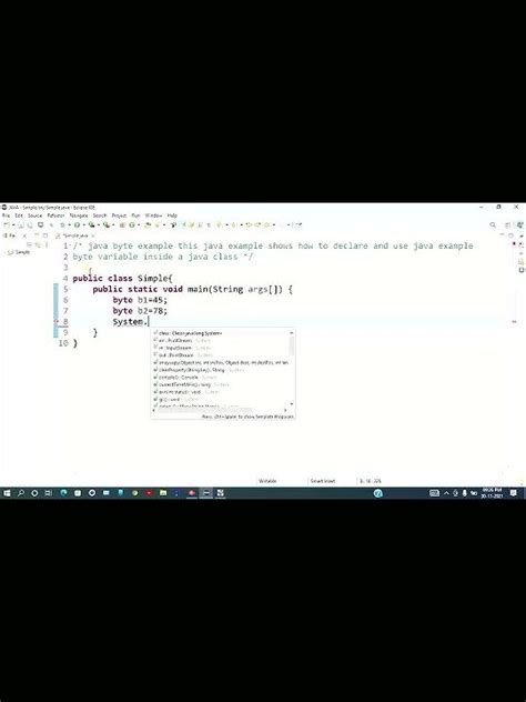 Java Byte Data Type Example Shorts Youtube