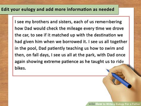 How To Write A Eulogy For A Father Steps With Pictures